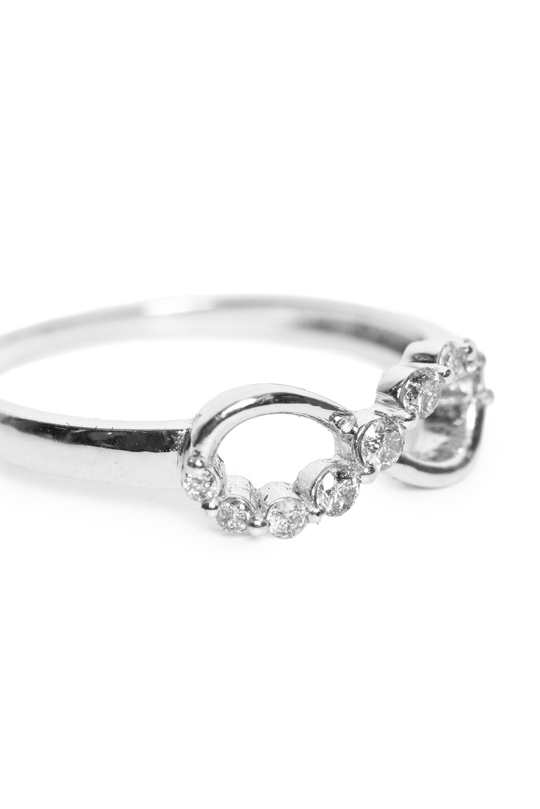 Peoples Size 7.75 10K White Gold Diamond Infinity Ring – Turnabout ...