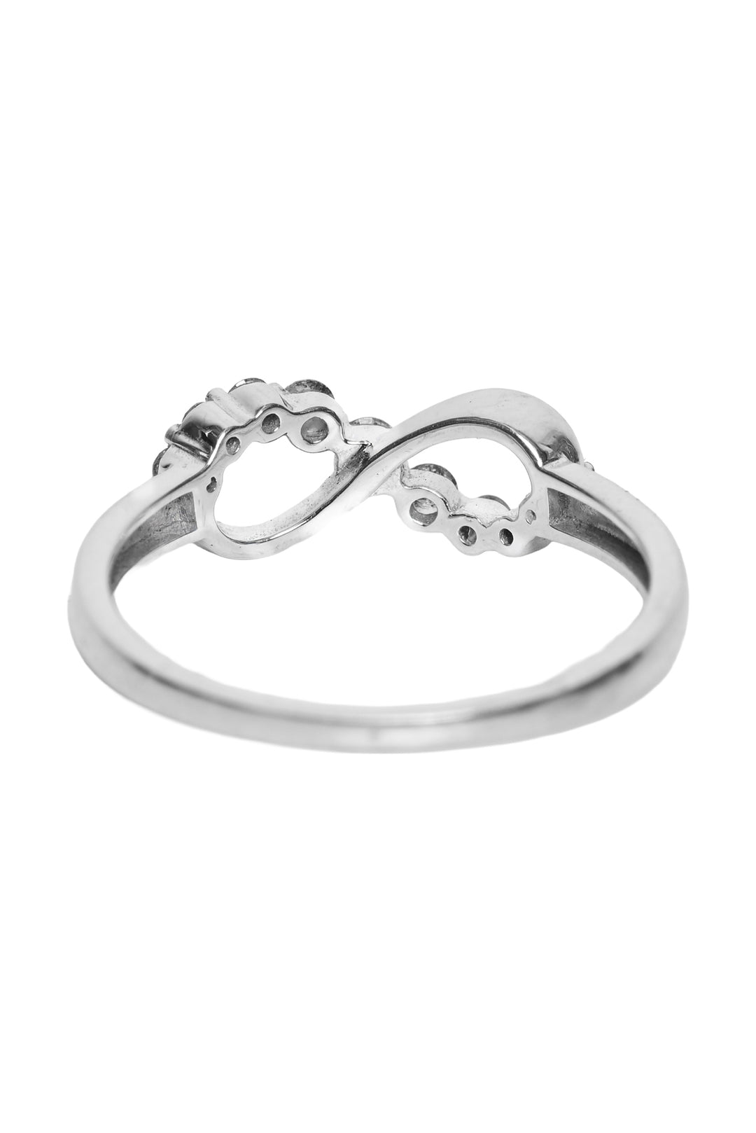 Peoples Size 7.75 10K White Gold Diamond Infinity Ring – Turnabout ...