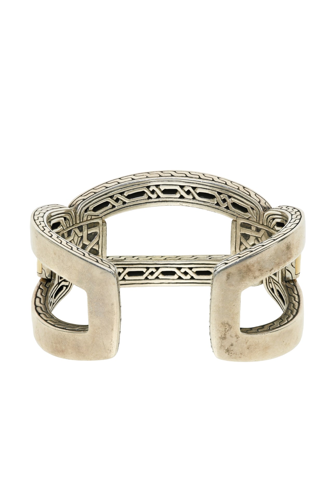 John Hardy Sterling Silver & 22K Gold Link Cuff – Turnabout Luxury Resale
