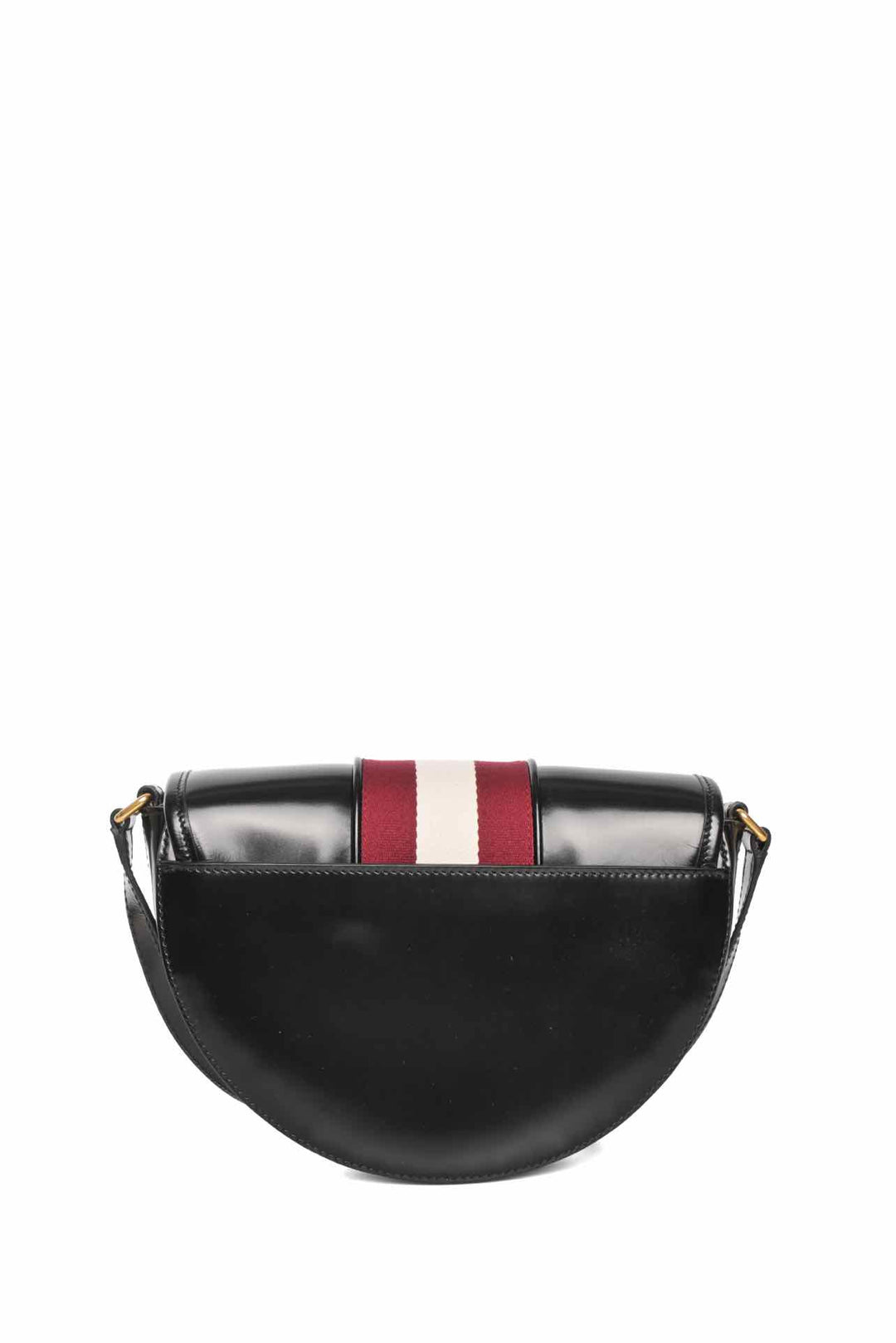 Bally Beckett Webbing Trimmed Glossed Leather Crossbody - Luxury Used ...