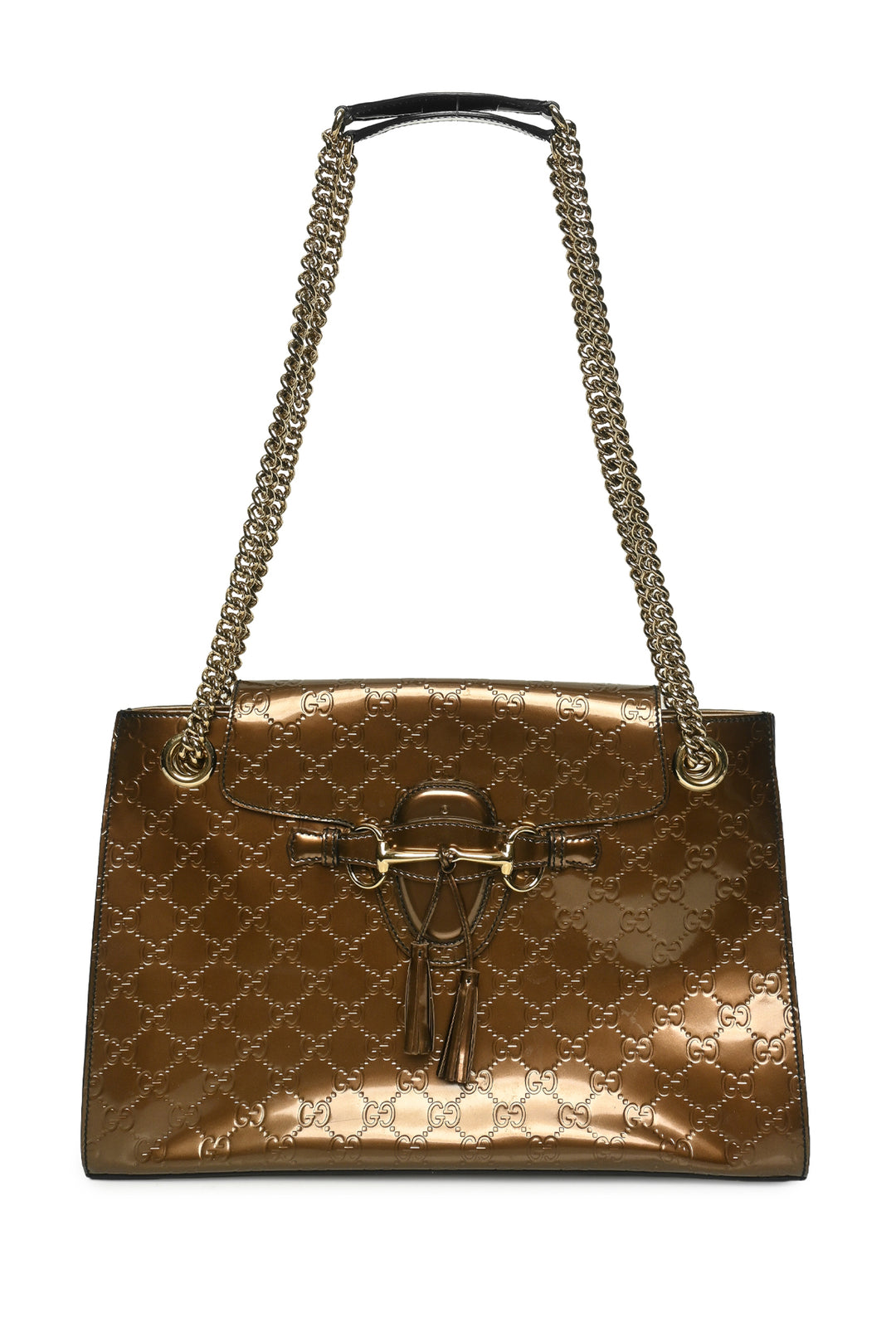 Gucci Guccissima Patent Emily Chain Shoulder Bag – Turnabout Luxury Resale